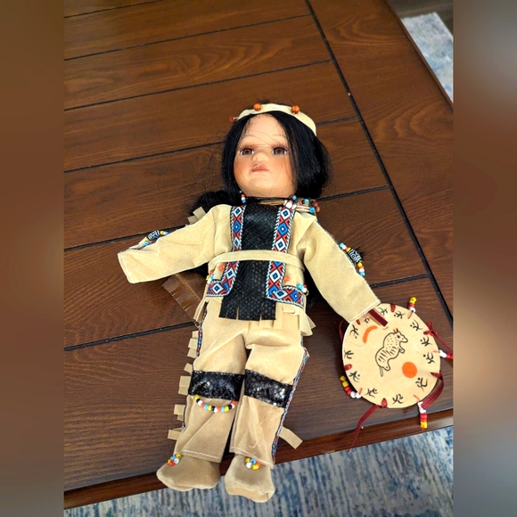 GAWA indian Crafts | Toys | 33 Porcelain Native Doll Morning Sun Native ...